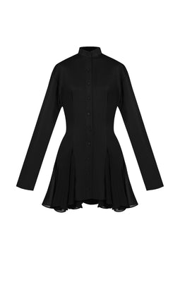 Mr. Mandarin Godet Shirt Dress - Stolen Stores